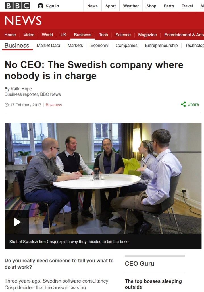 Reactions to “No CEO” by the BBC - Crisp's Blog