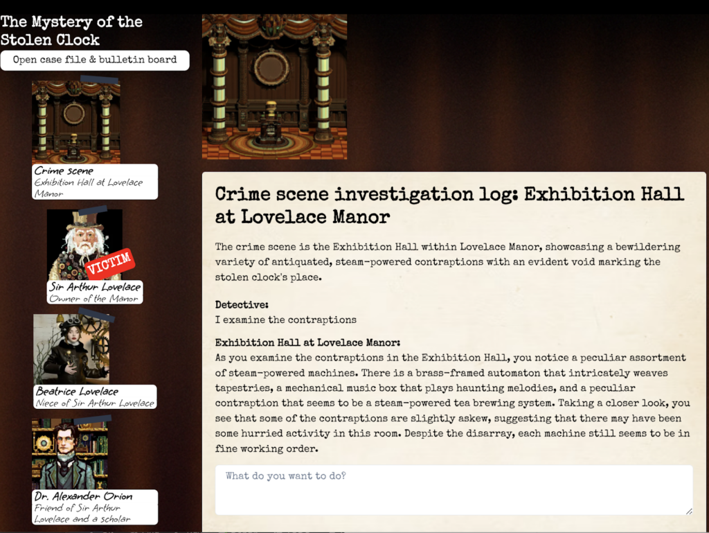 WhoDunit - AI game development on steroids - Crisp's Blog